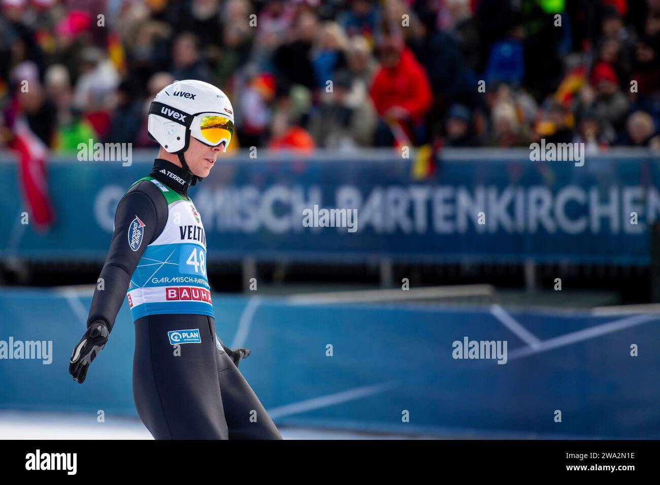 Luca Roth (Deutschland, SV Messstetten) im Ziel, GER, Neujahrsspringen ...