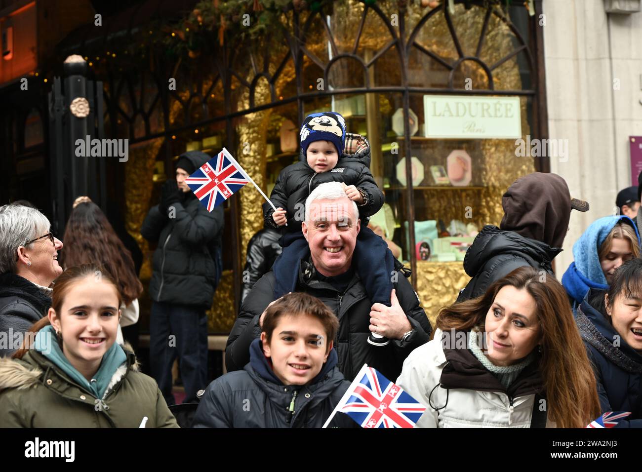 London, UK. 1st Jan, 2024. London's annual New Year parade featuring hundreds of float in ...
