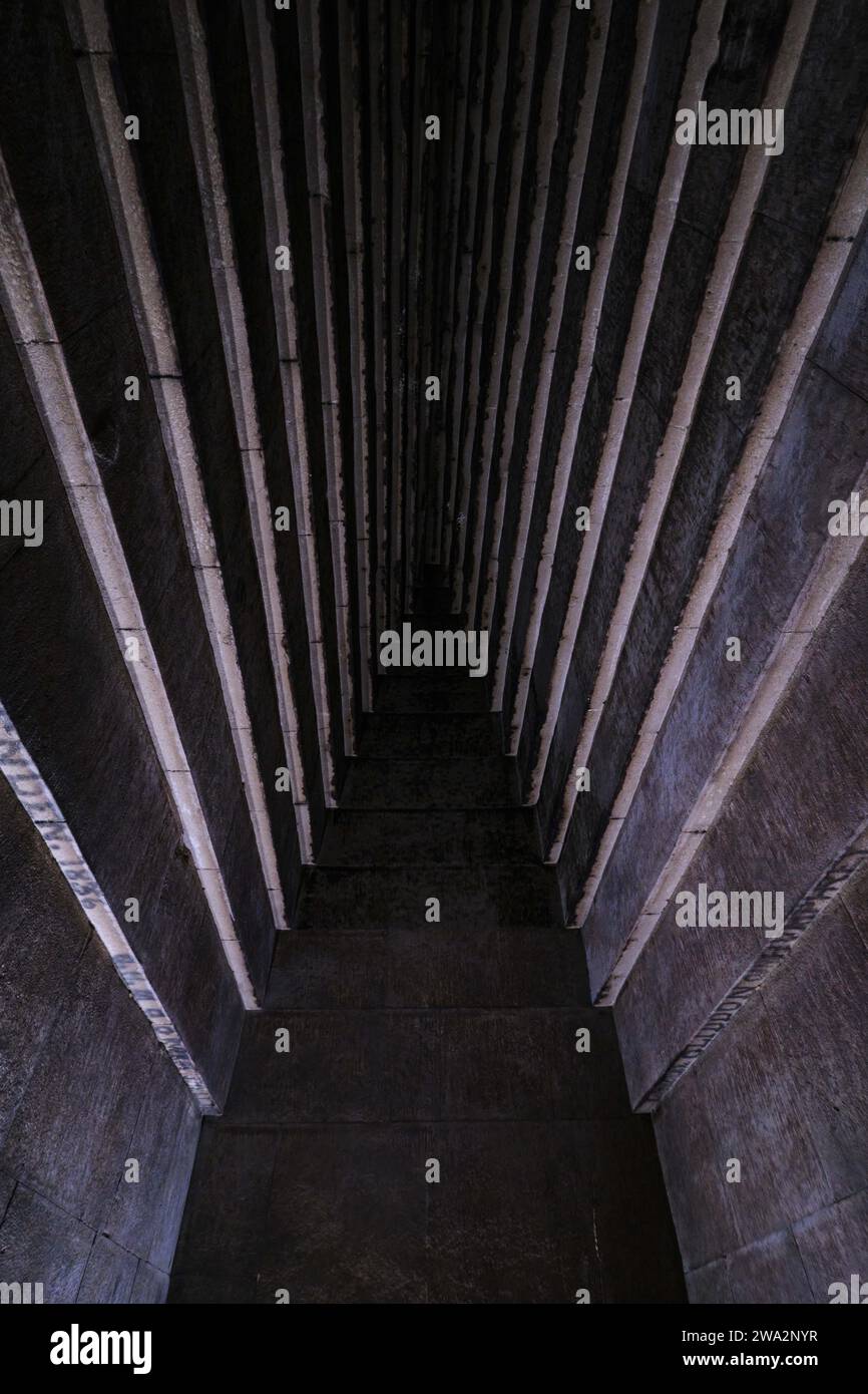 Dahshur, Egypt - January 2, 2024: Interior of The ancient Red Pyramid ...