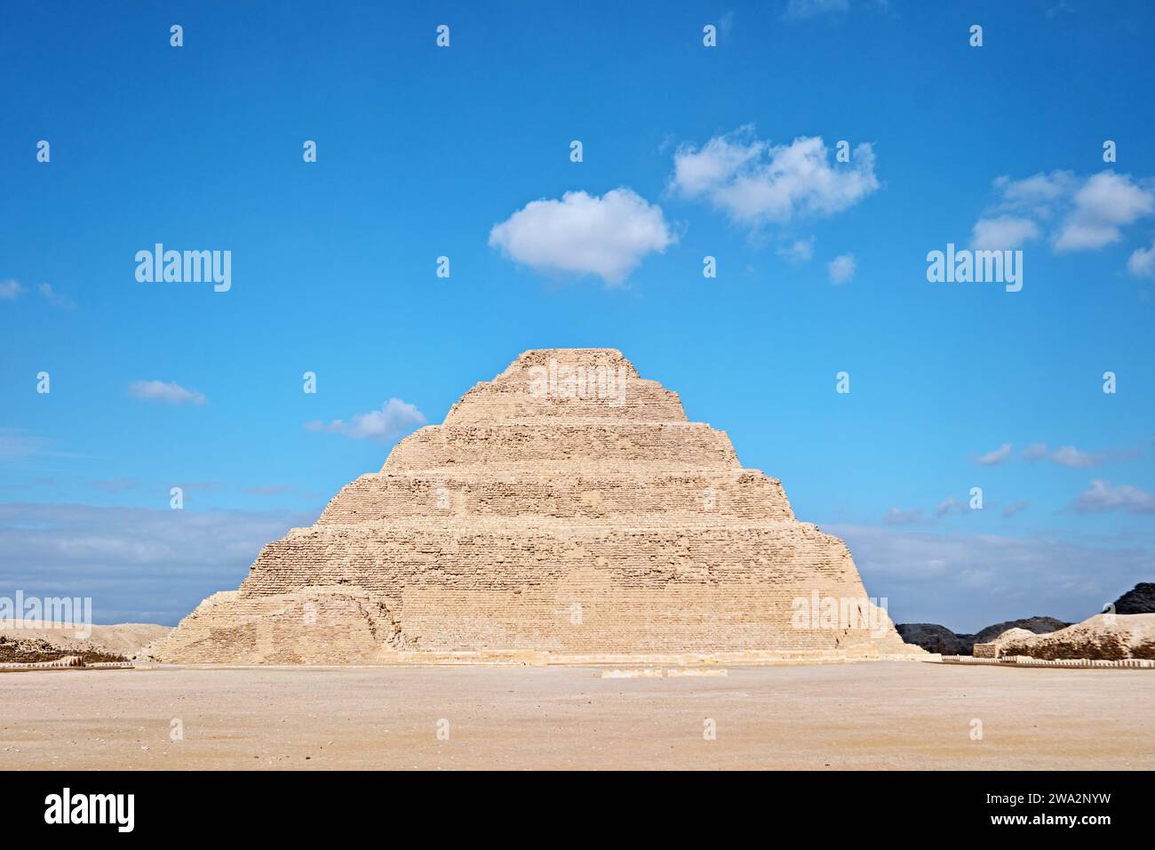 Saqqara, Egypt - January 2, 2024: The Pyramid of Djoser (or Djeser and ...