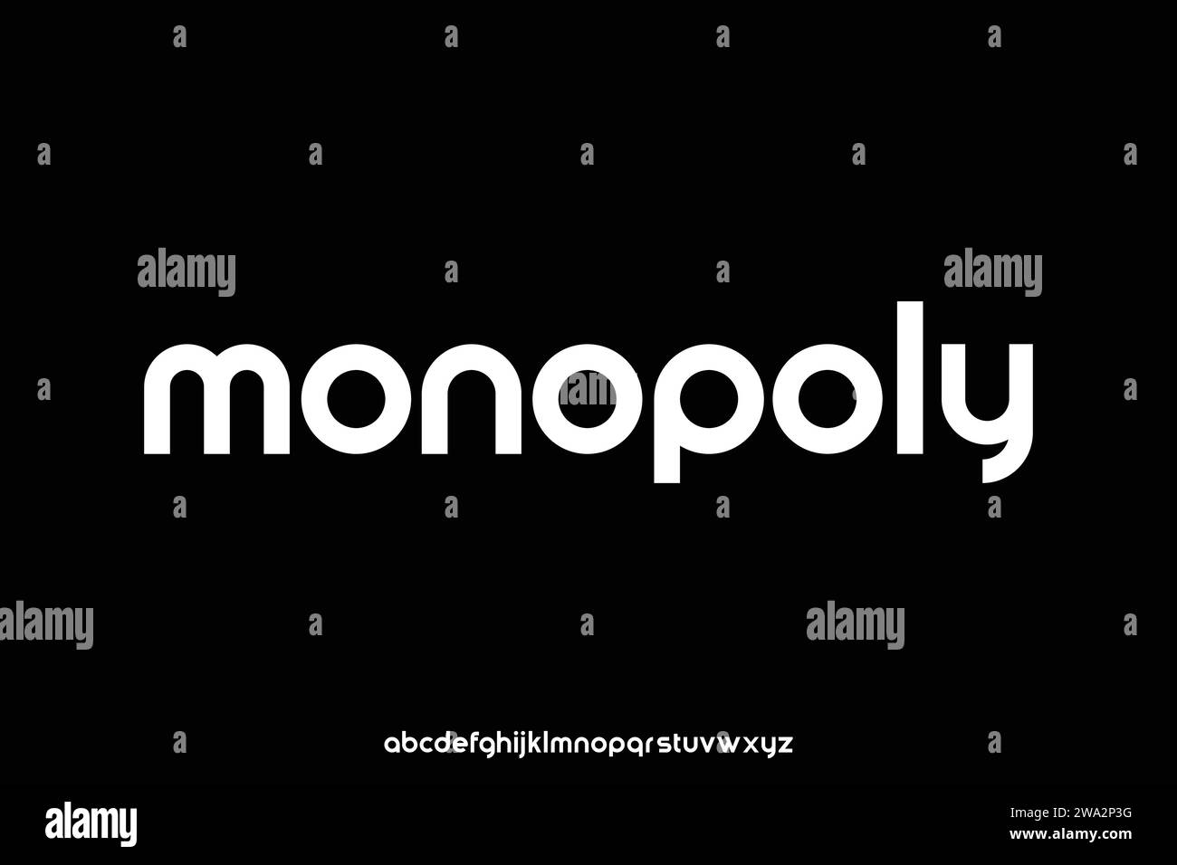 Modern creative sans serif alphabet display font vector. Geometric typography style Stock Vector ...