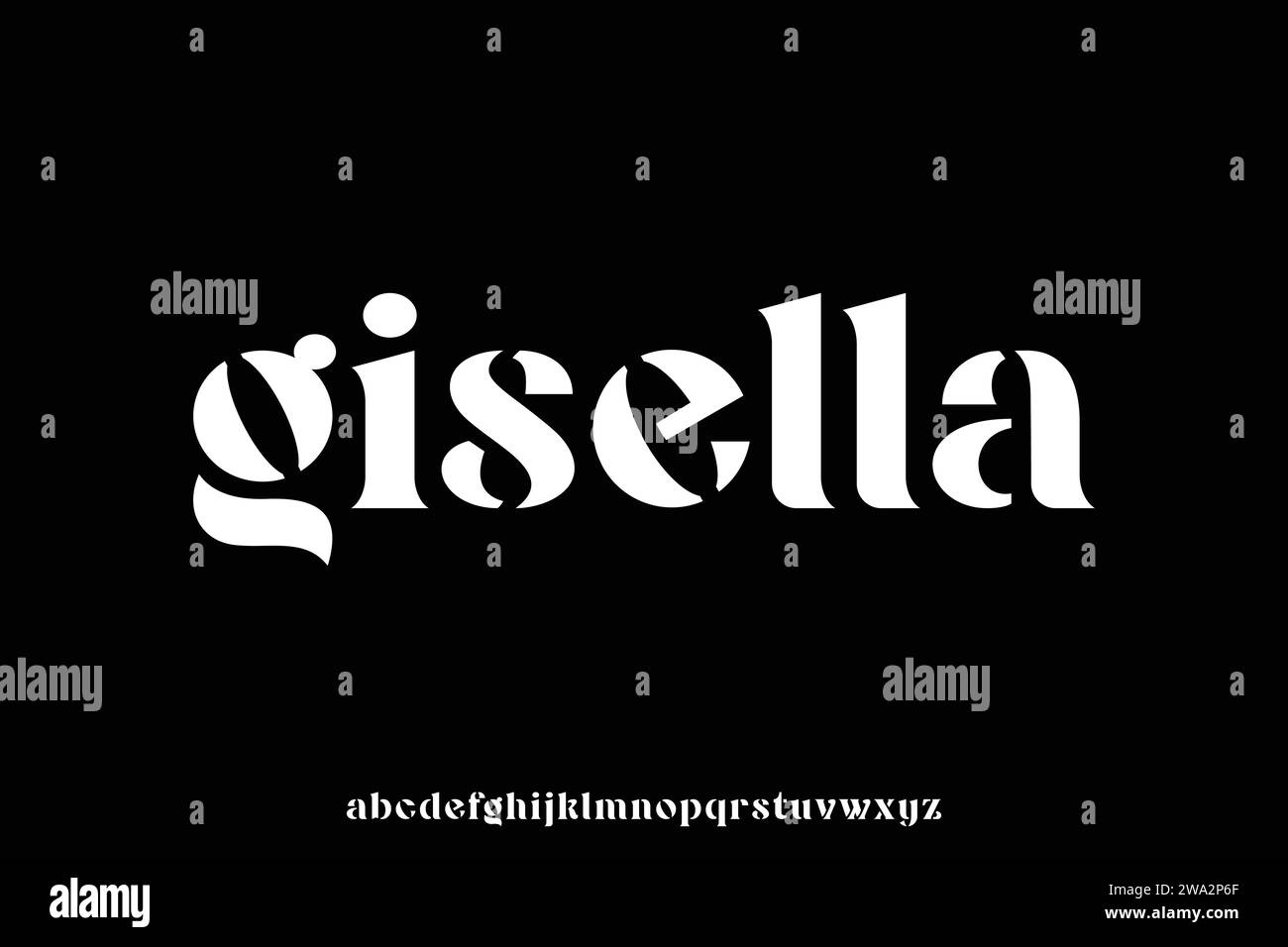 Unique decorative stencil type alphabet display font vector. Creative ...