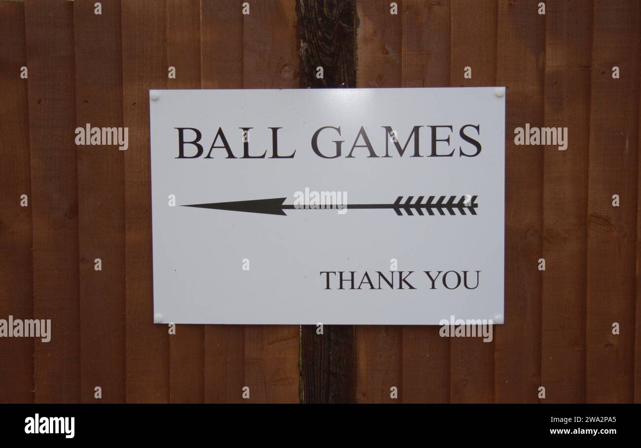No ball games here hi-res stock photography and images - Alamy