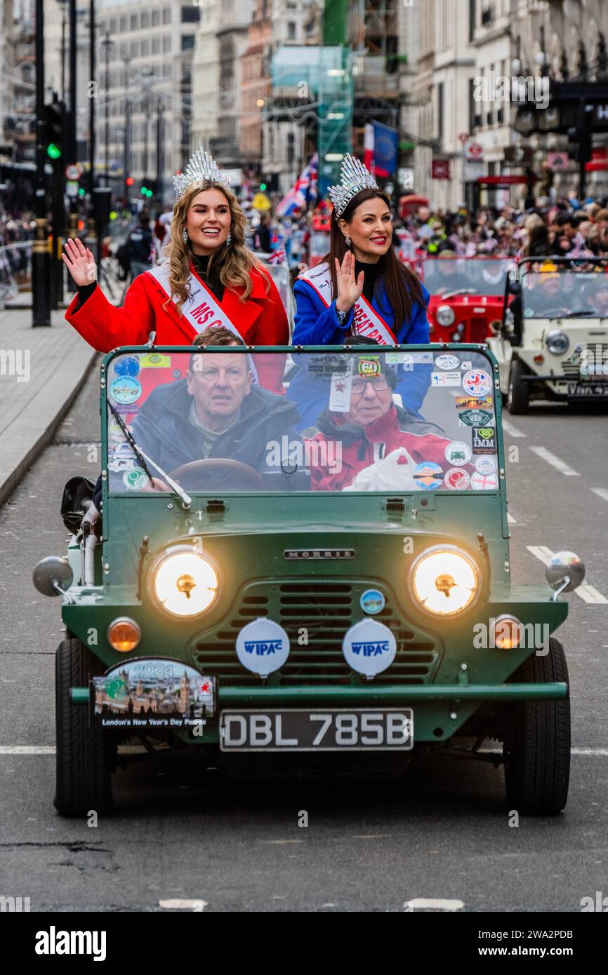 London, UK. 1st Jan, 2024. The Mini Moke Club - Carrying Miss Great ...