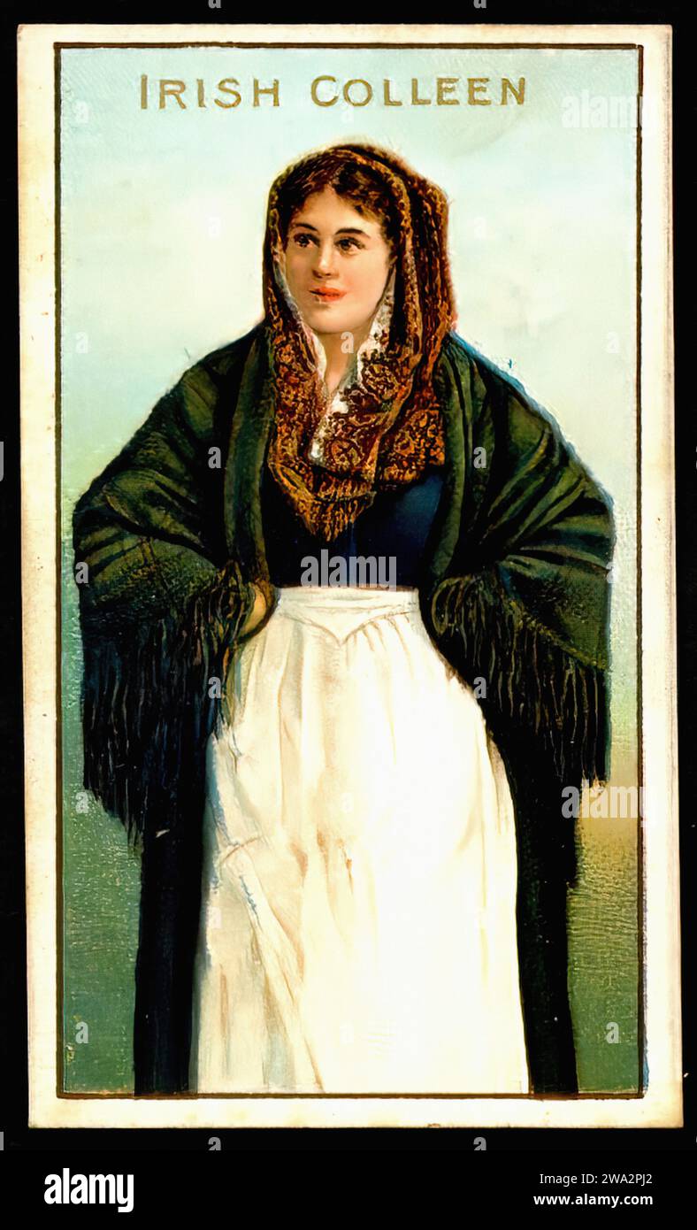 Irish Colleen - Vintage Maynards Tradecard Stock Photo - Alamy