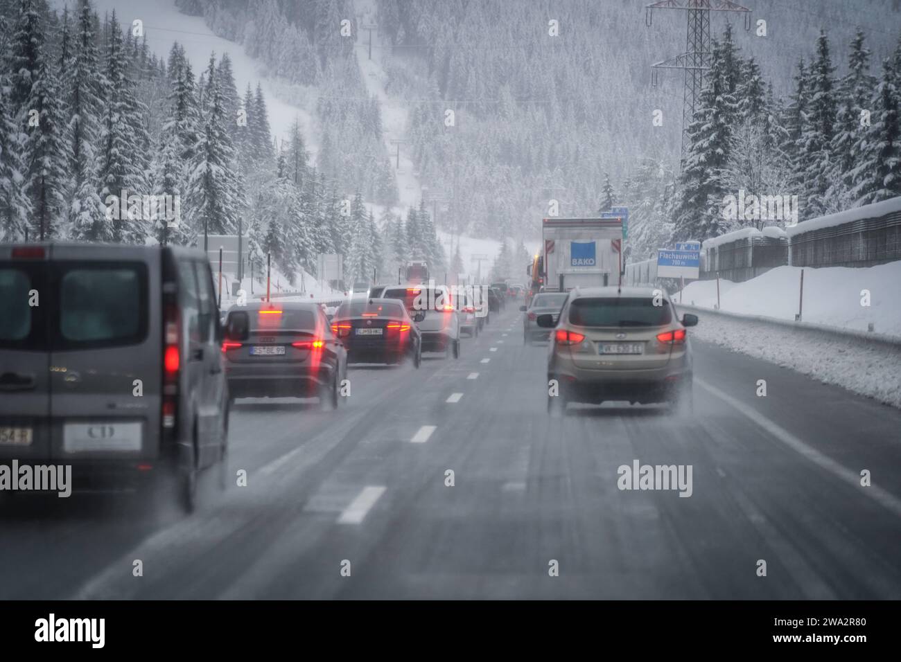 Flachau, Salzburg, Österreich, Europa: Symbolbild für Winter ...
