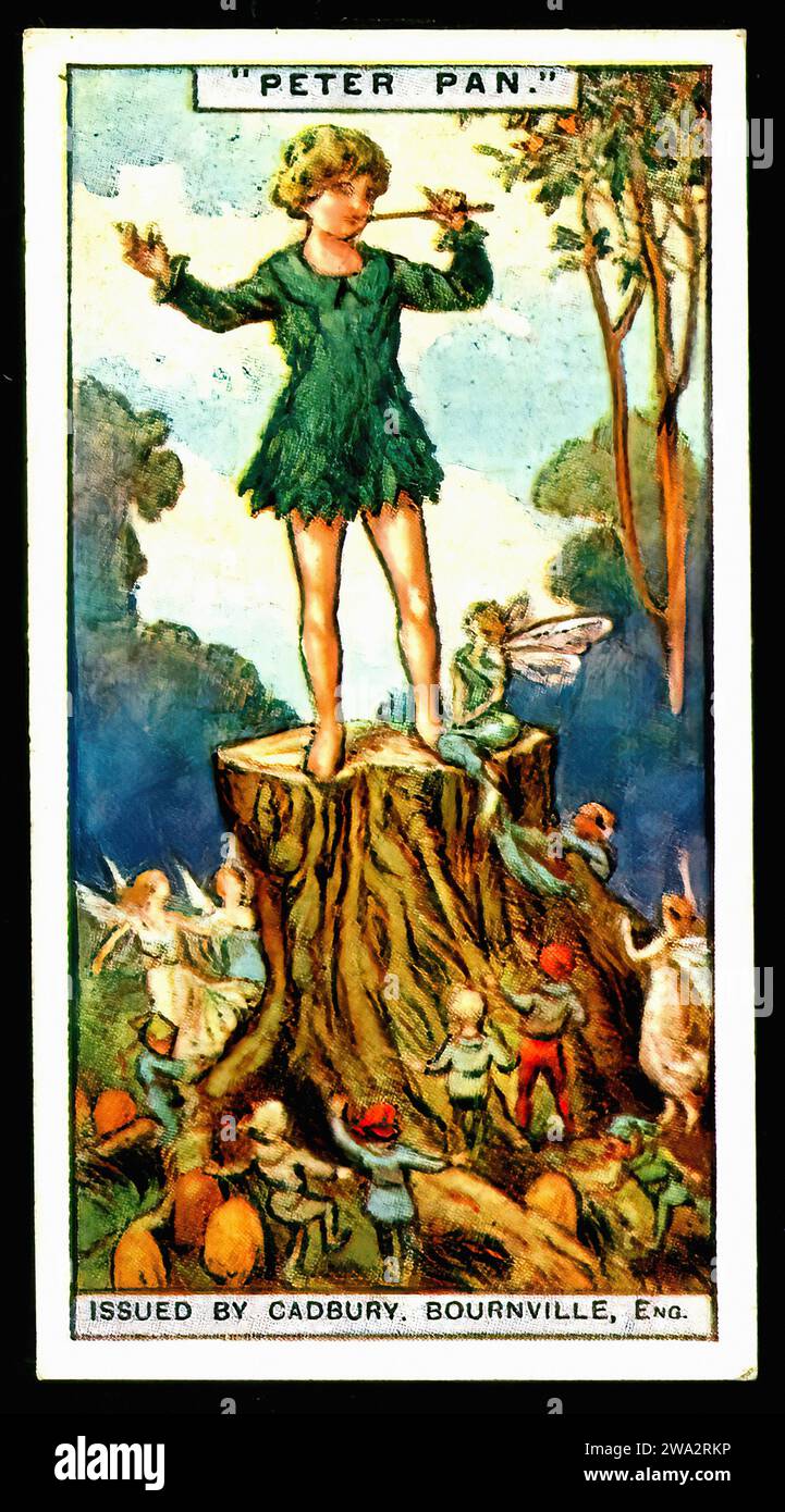 Peter Pan - Vintage Cadbury Tradecard Stock Photo - Alamy