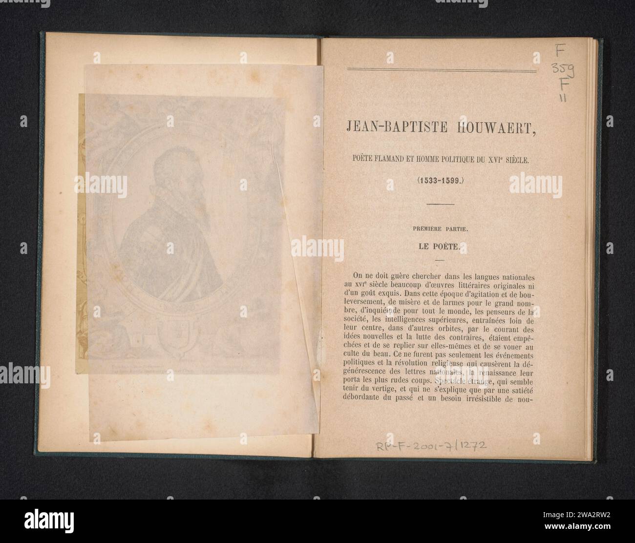 Jean-Baptiste Houwaert, Flemish poet and the 16th century politician ...