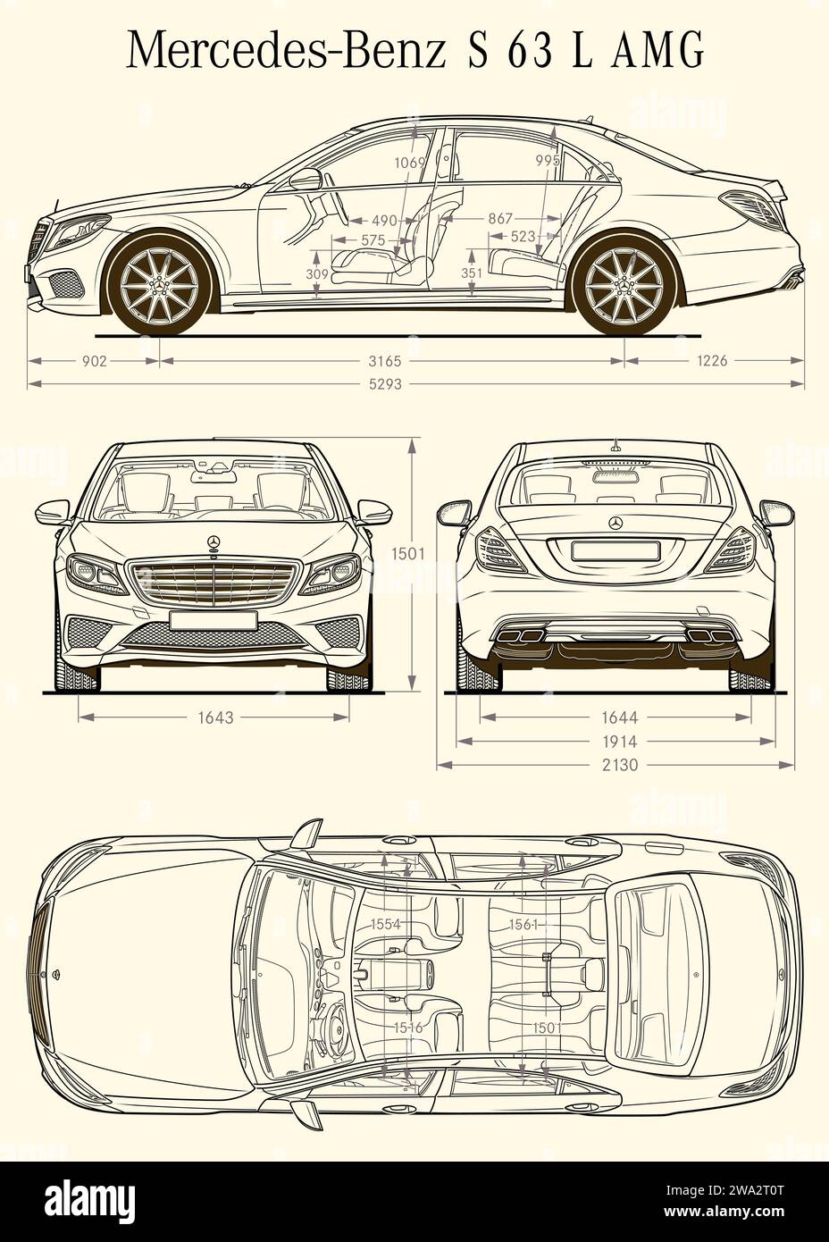 S 63 amg mercedes Stock Vector Images - Alamy
