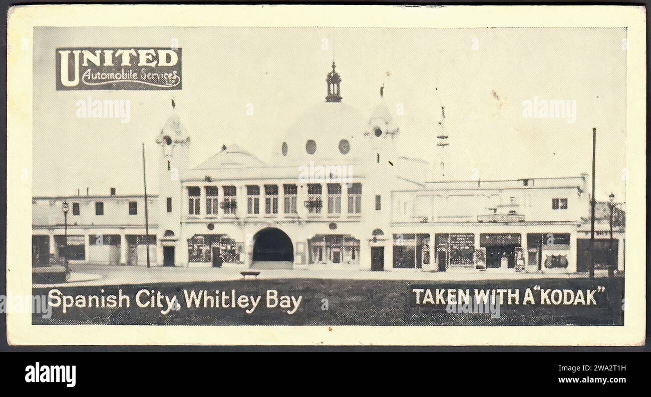 Spanish City, Whitley Bay - Vintage Trade Card Stock Photo - Alamy