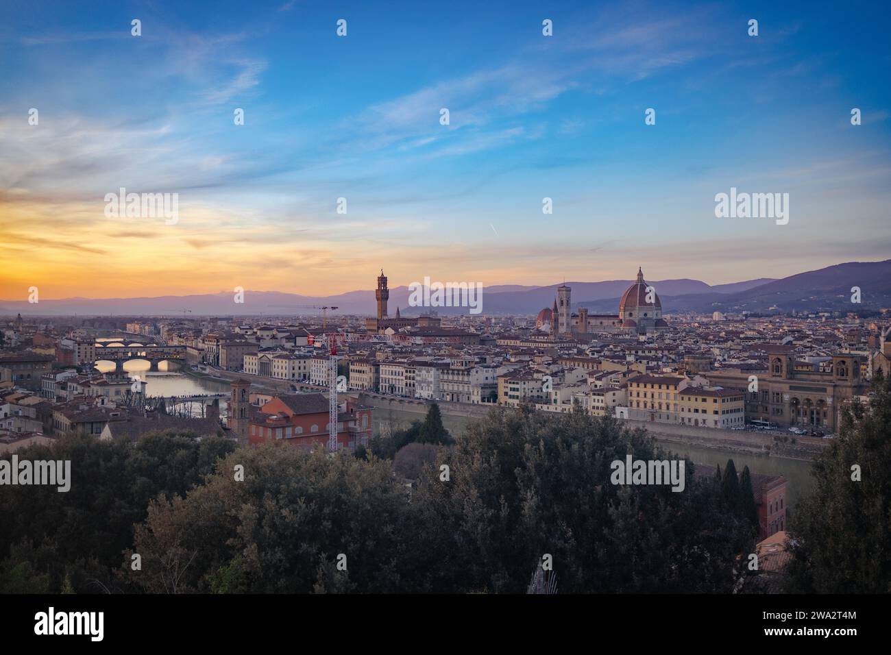 Beautiful cityscape skyline of Firenze (Florence), Italy, with the ...