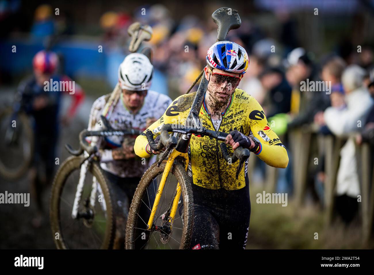Baal, Belgium. 01st Jan, 2024. Dutch Mathieu Van Der Poel and Belgian ...
