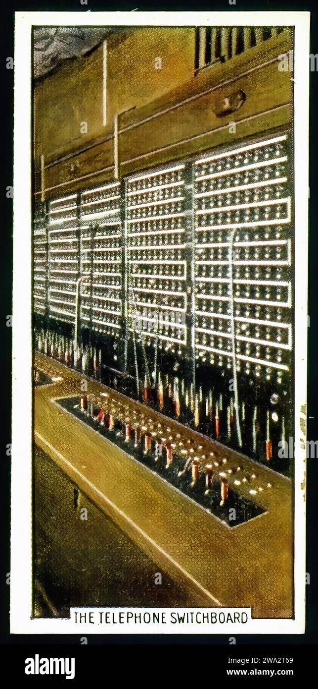 Telephone Switchboard on the Queen Mary - Vintage British Tradecard ...