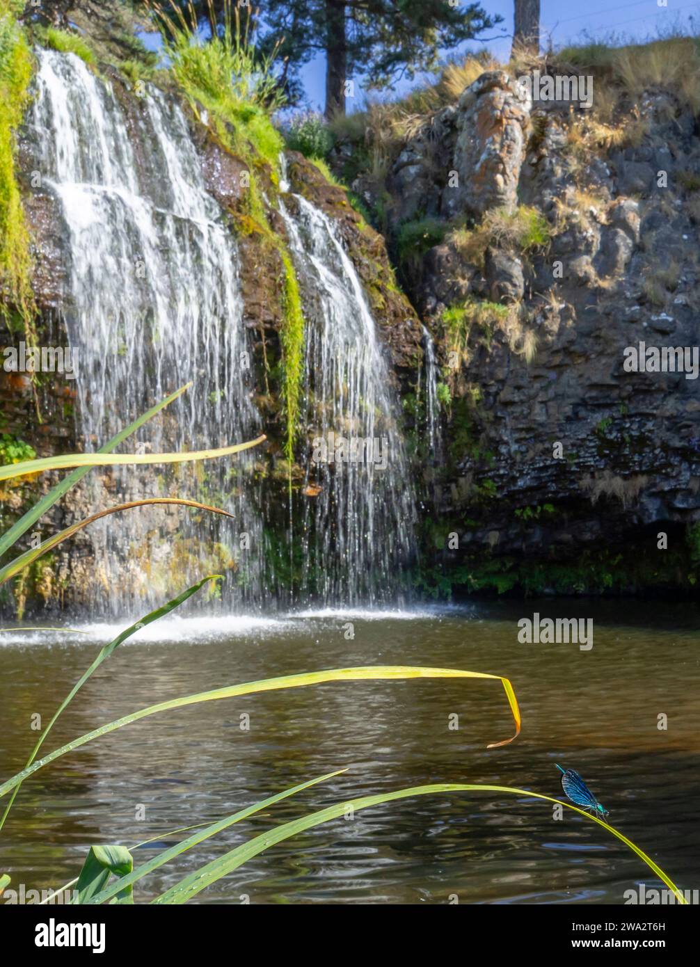 Waterfall Cascade des Veyrines near Allanche in French highlands ...