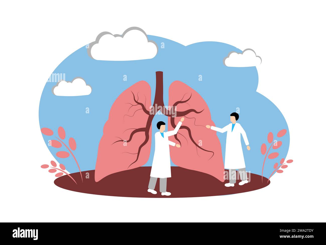 Pulmonology. Medicine. Lung diseases. Doctors Stock Vector Image & Art ...