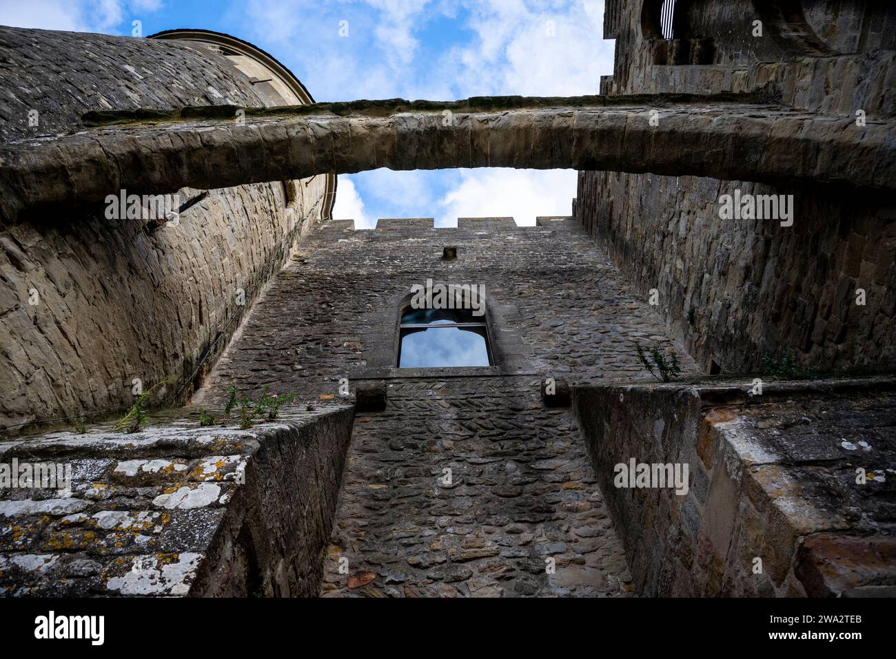 La Cité, medieval citadel with numerous watchtowers and double-walled ...