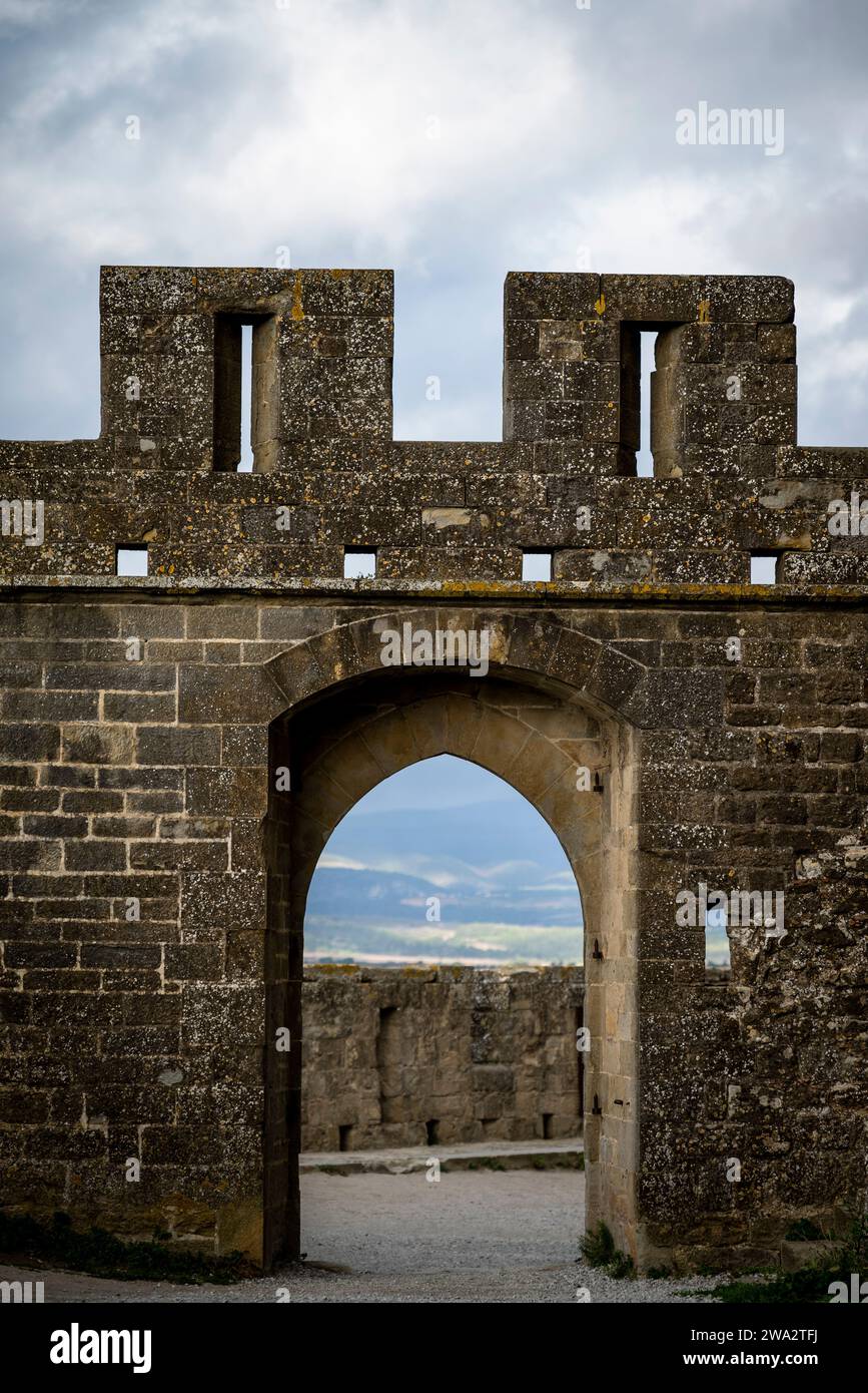 La Cité, medieval citadel with numerous watchtowers and double-walled ...