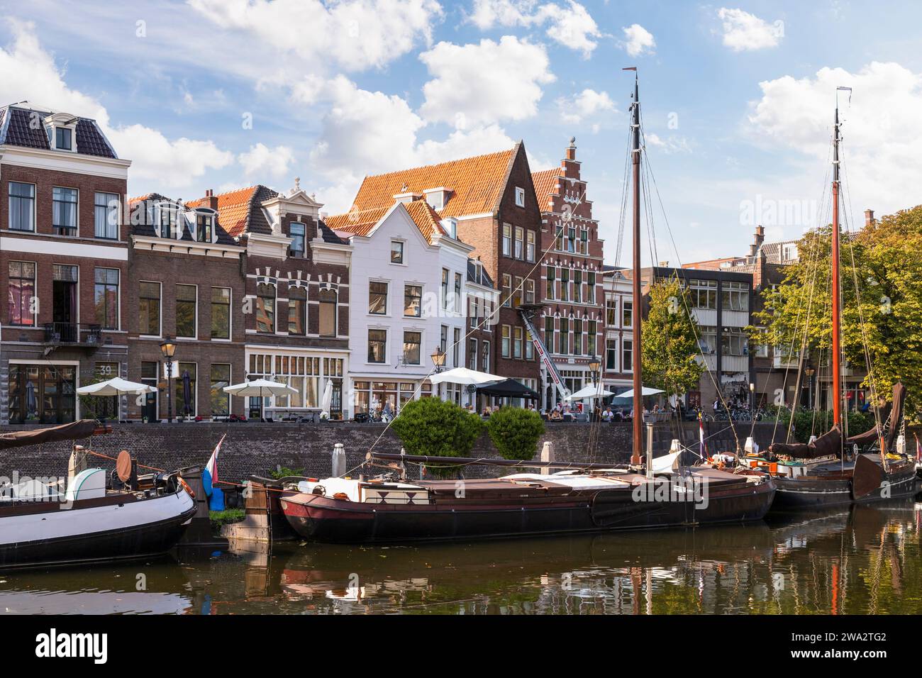 Old historic district Delfshaven in the city of Rotterdam Stock Photo ...