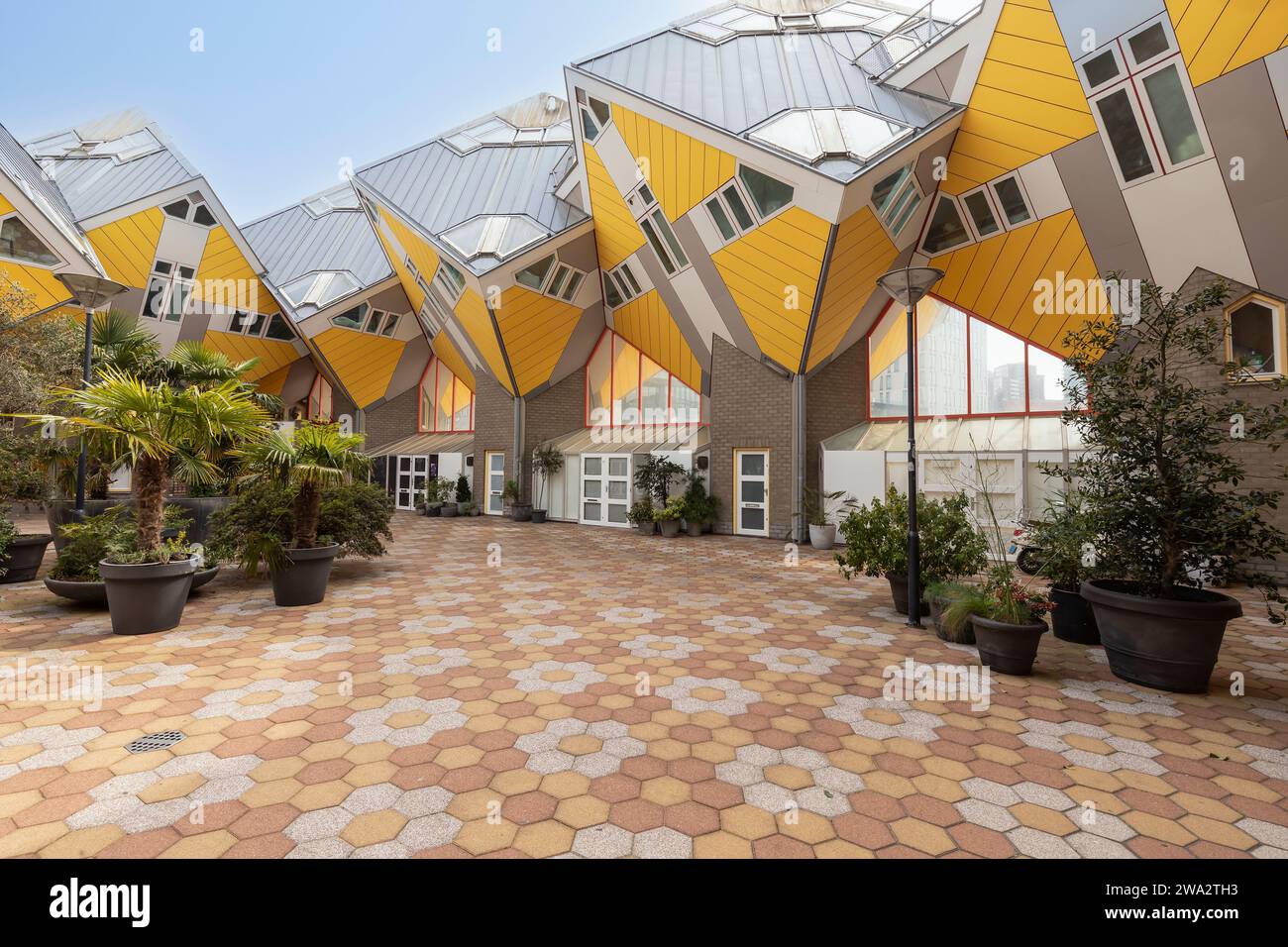 Innovative cube houses in the Dutch port city of Rotterdam Stock Photo ...