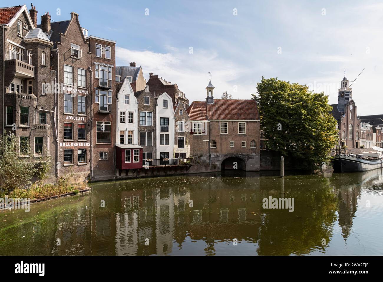 Old historic district Delfshaven in the city of Rotterdam Stock Photo ...