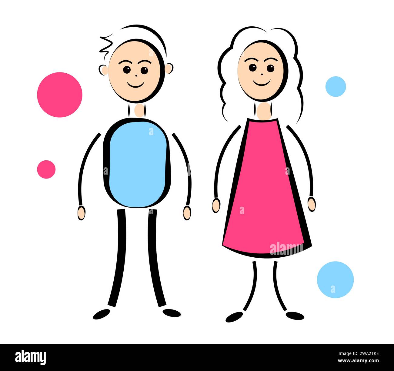 Girl text on white Stock Vector Images - Alamy