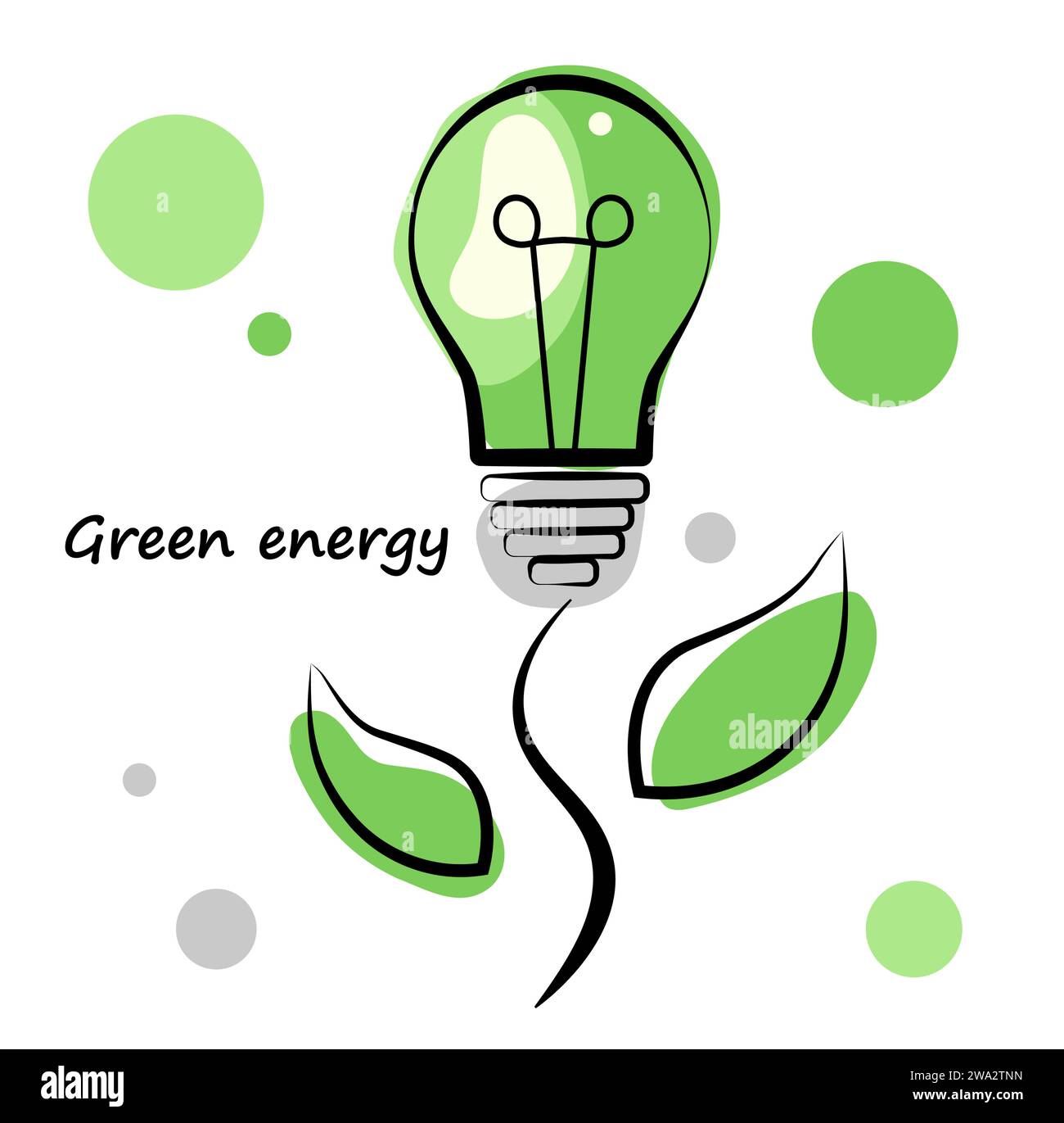 Light bulb green energy Stock Vector Image & Art - Alamy