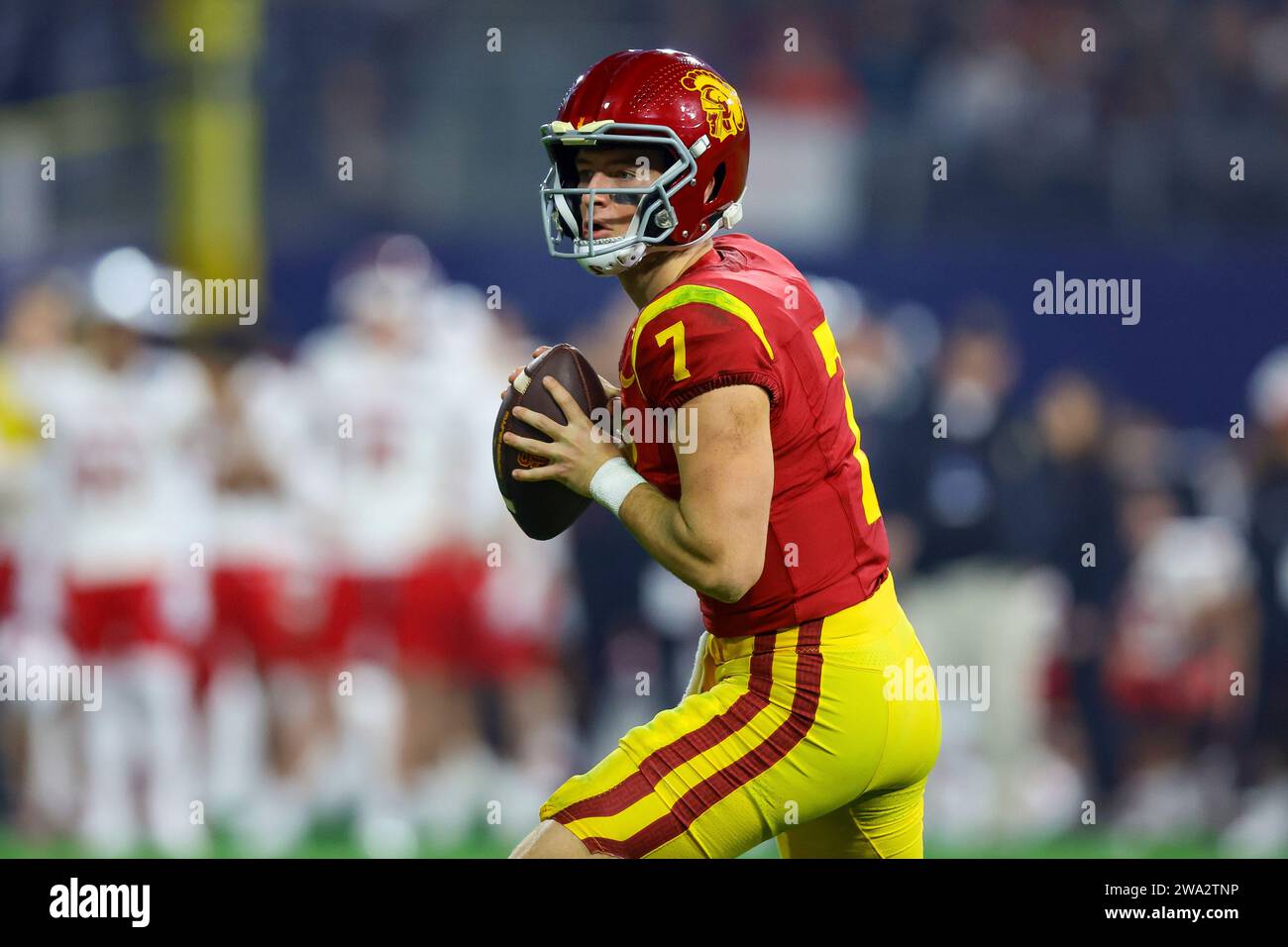 SAN DIEGO, CA - DECEMBER 27: USC Trojans quarterback Miller Moss (7 ...