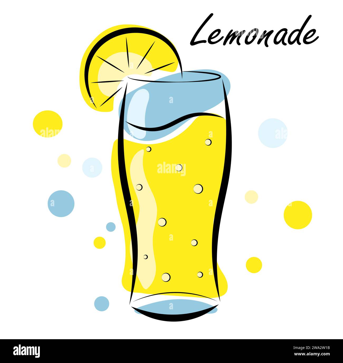 Cold lemonade soda citrus Stock Vector Images - Alamy