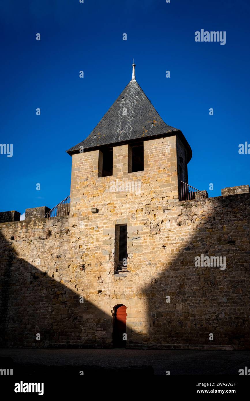 Château Comtal, Large, restored 12th-century hilltop castle, with a ...