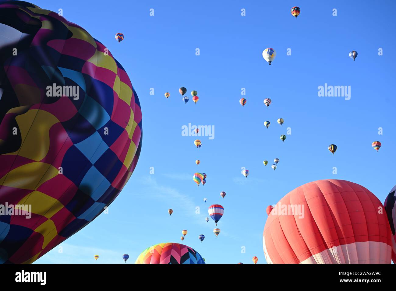Hot air balloons, Balloon Fiesta in Albuquerque, New Mexico in 2023 Stock Photo - Alamy