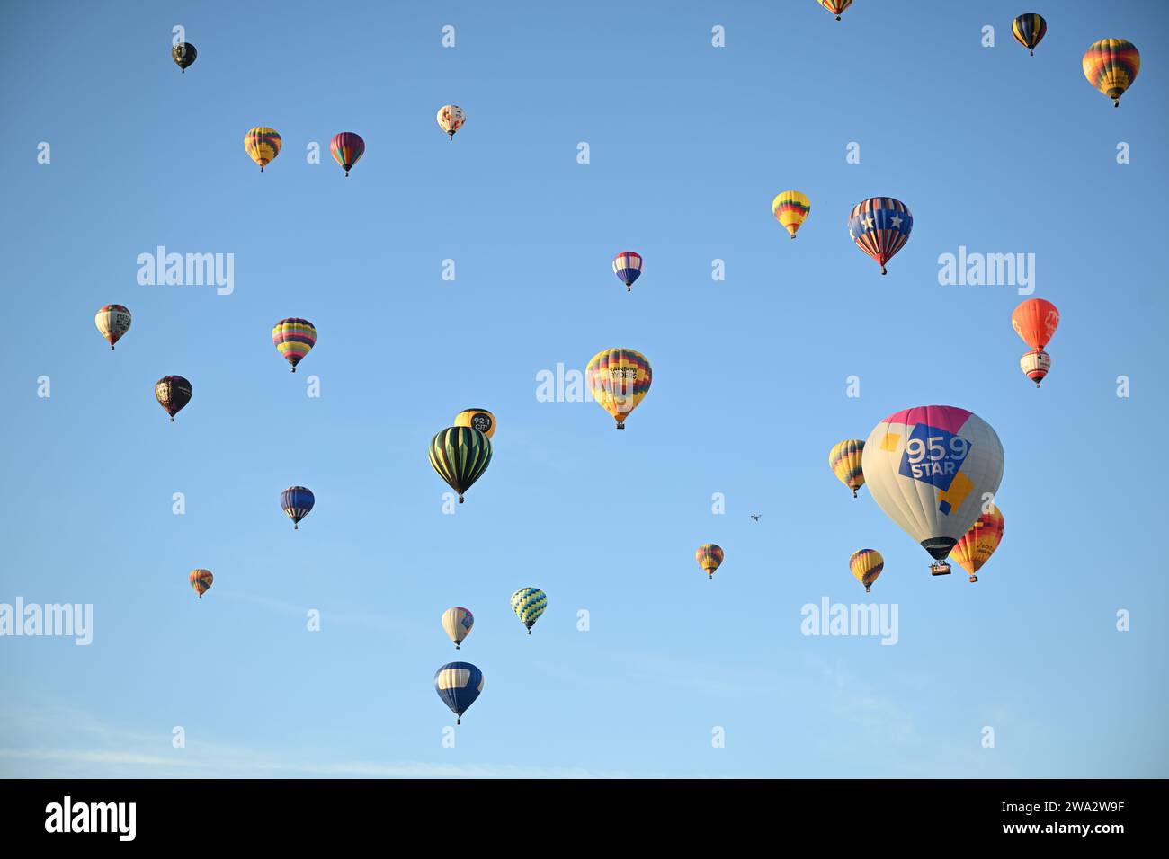 Hot air balloons, Balloon Fiesta in Albuquerque, New Mexico in 2023 Stock Photo - Alamy