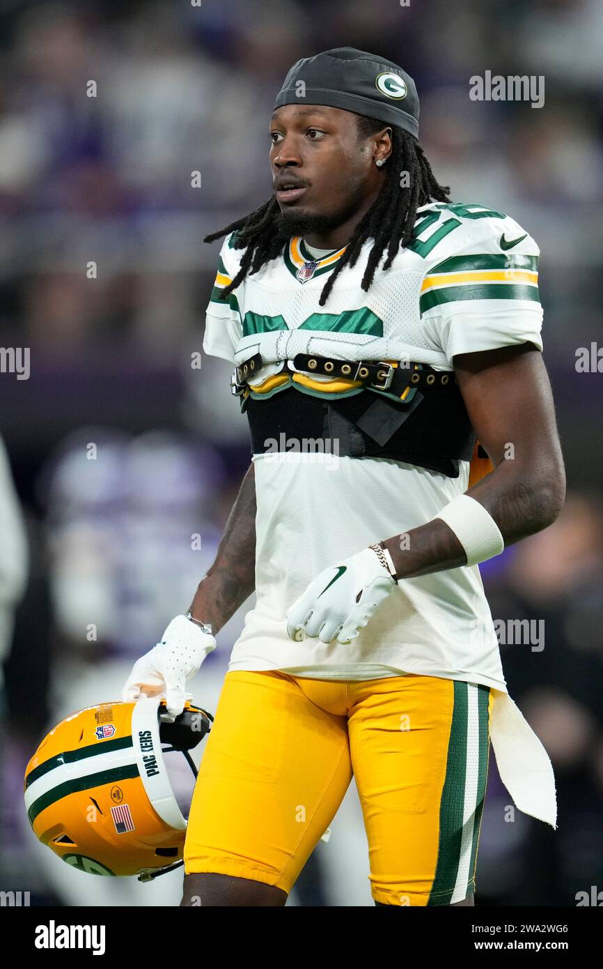Green Bay Packers safety Darnell Savage (26) stands on the field before ...
