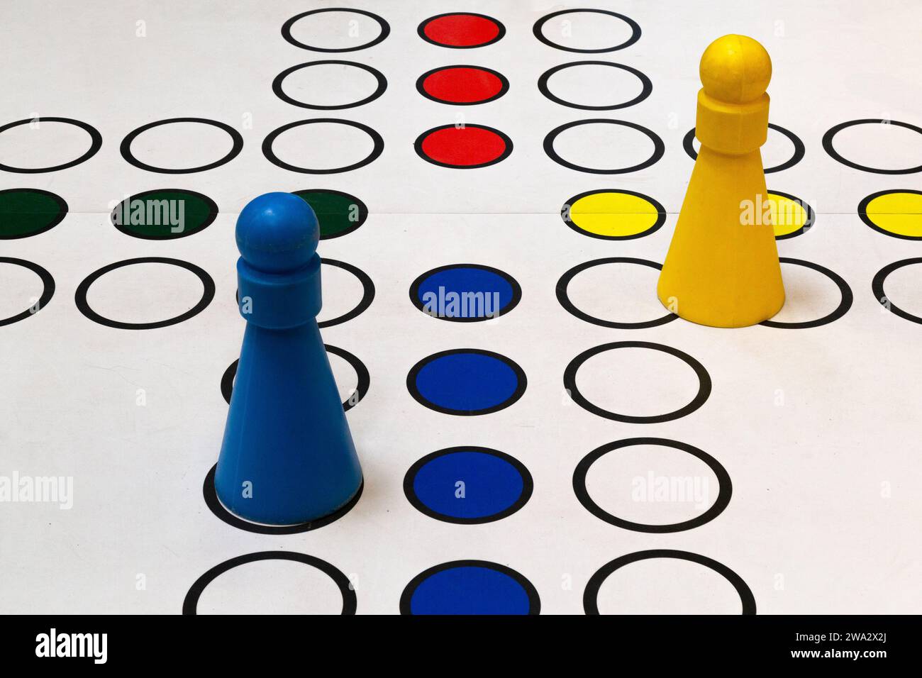 Figures from the well-known board game "don't get angry" (Ludo Stock ...