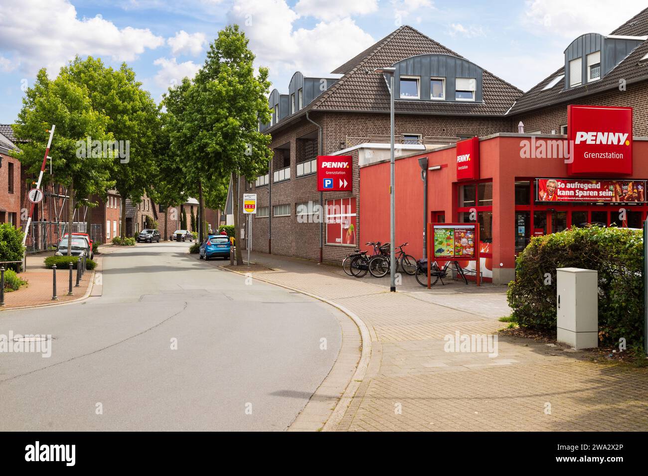Penny discount supermarket on the Dutch - German border near the Dutch ...