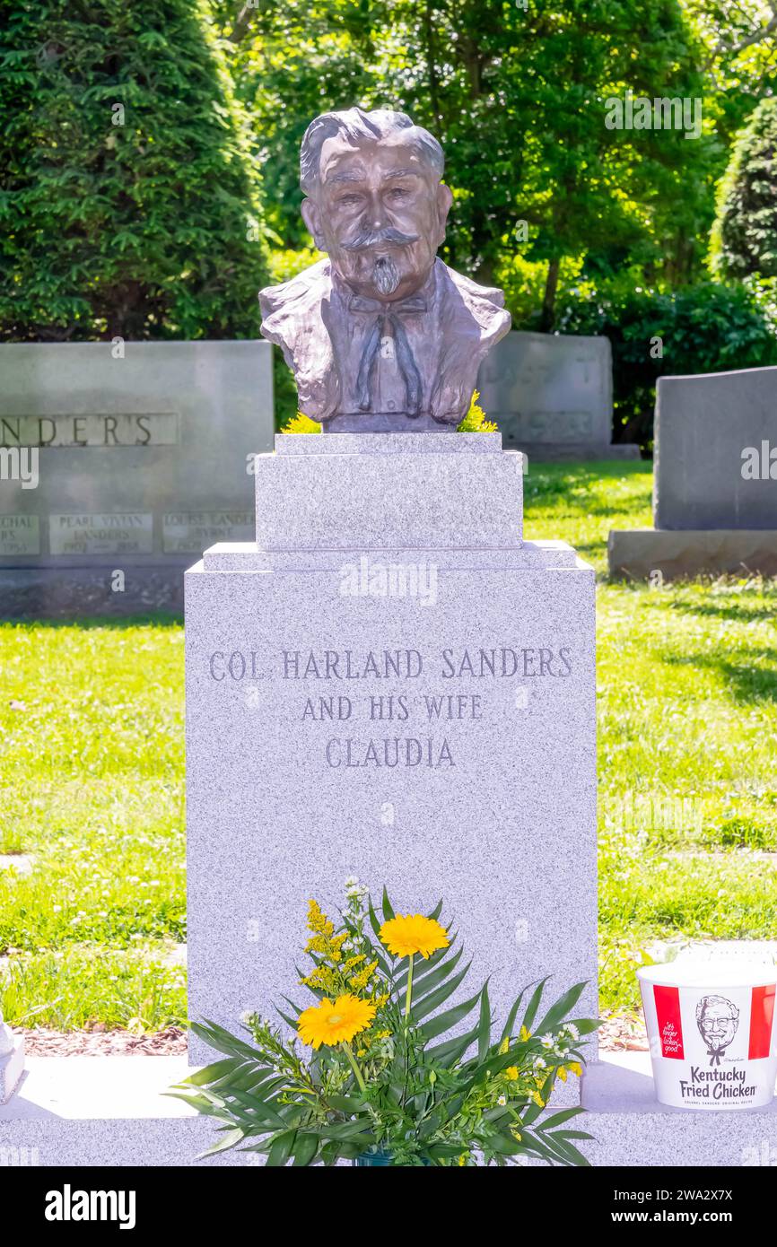 Louisville, KY, USA. 28th May, 2022. Gravesite of Colonel Harland ...