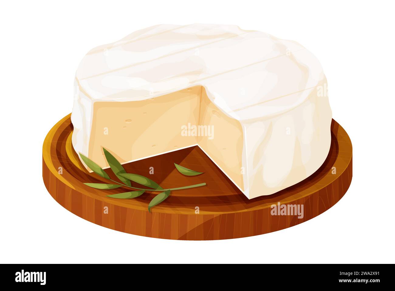 Camembert cheese, brie french soft creamy food on wooden tray in ...