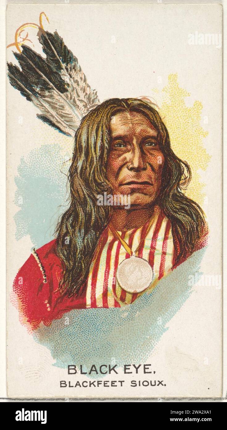 Black Eye, Blackfeet Sioux, from the American Indian Chiefs series (N2 ...
