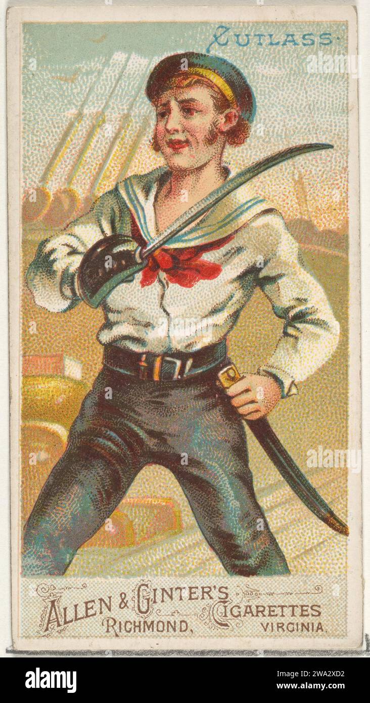 Cutlass, from the Arms of All Nations series (N3) for Allen & Ginter ...