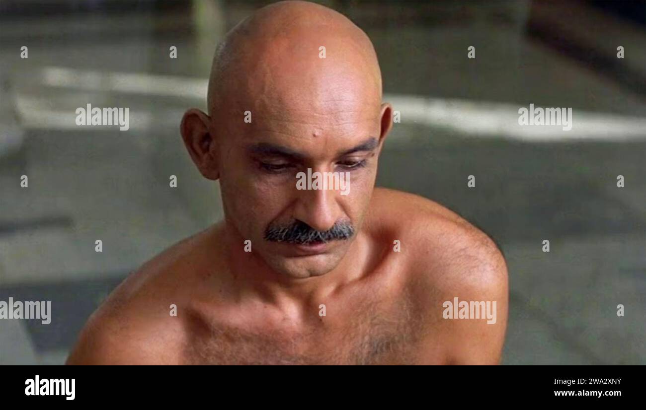 GANDHI 1982 Columbia Pictures film with Ben Kingsley Stock Photo - Alamy
