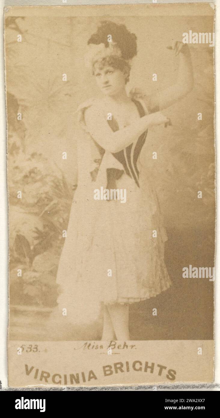 Card 533, Miss Behr, from the Actors and Actresses series (N45, Type 1 ...