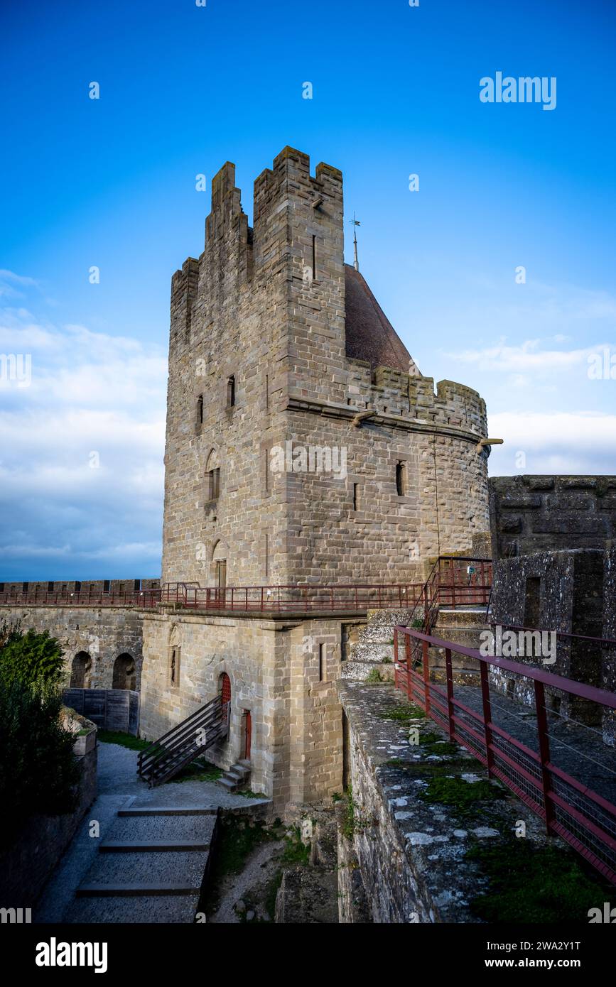 The Treasure Tower in La Cité, medieval citadel with numerous ...