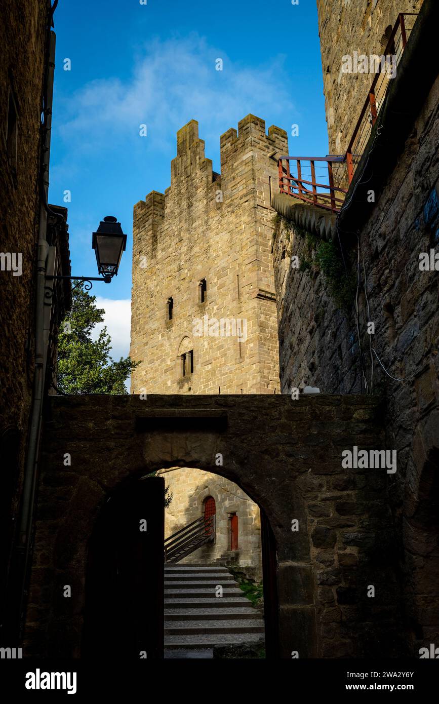 The Treasure Tower in La Cité, medieval citadel with numerous ...