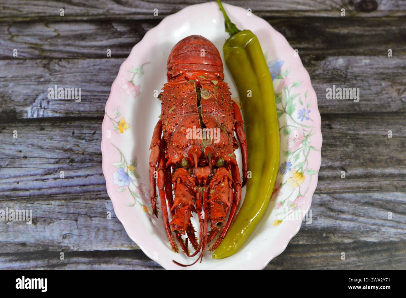 Lobster meal cooked and served, Lobsters are a family Nephropidae ...