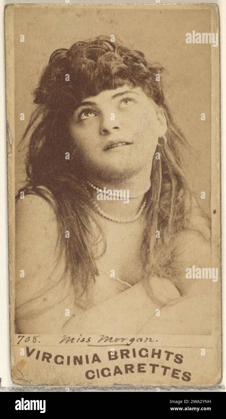 Card 708, Miss Morgan, from the Actors and Actresses series (N45, Type ...