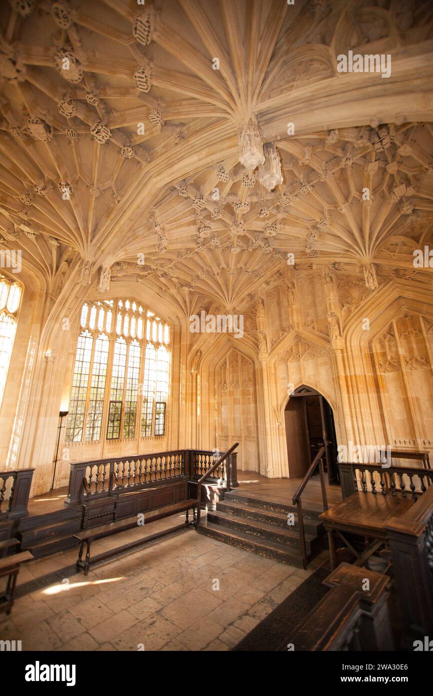 Divinty School, at the entrance to Convocation House, at The University ...