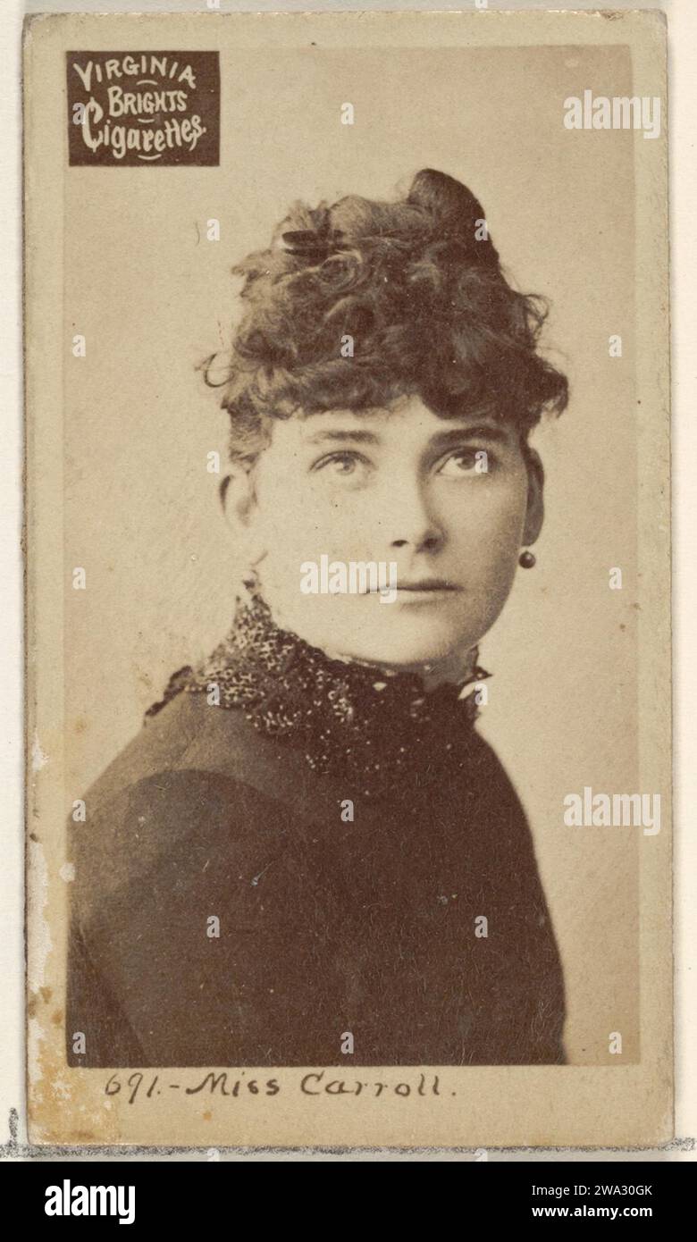 Card 691, Miss Carroll, from the Actors and Actresses series (N45, Type ...