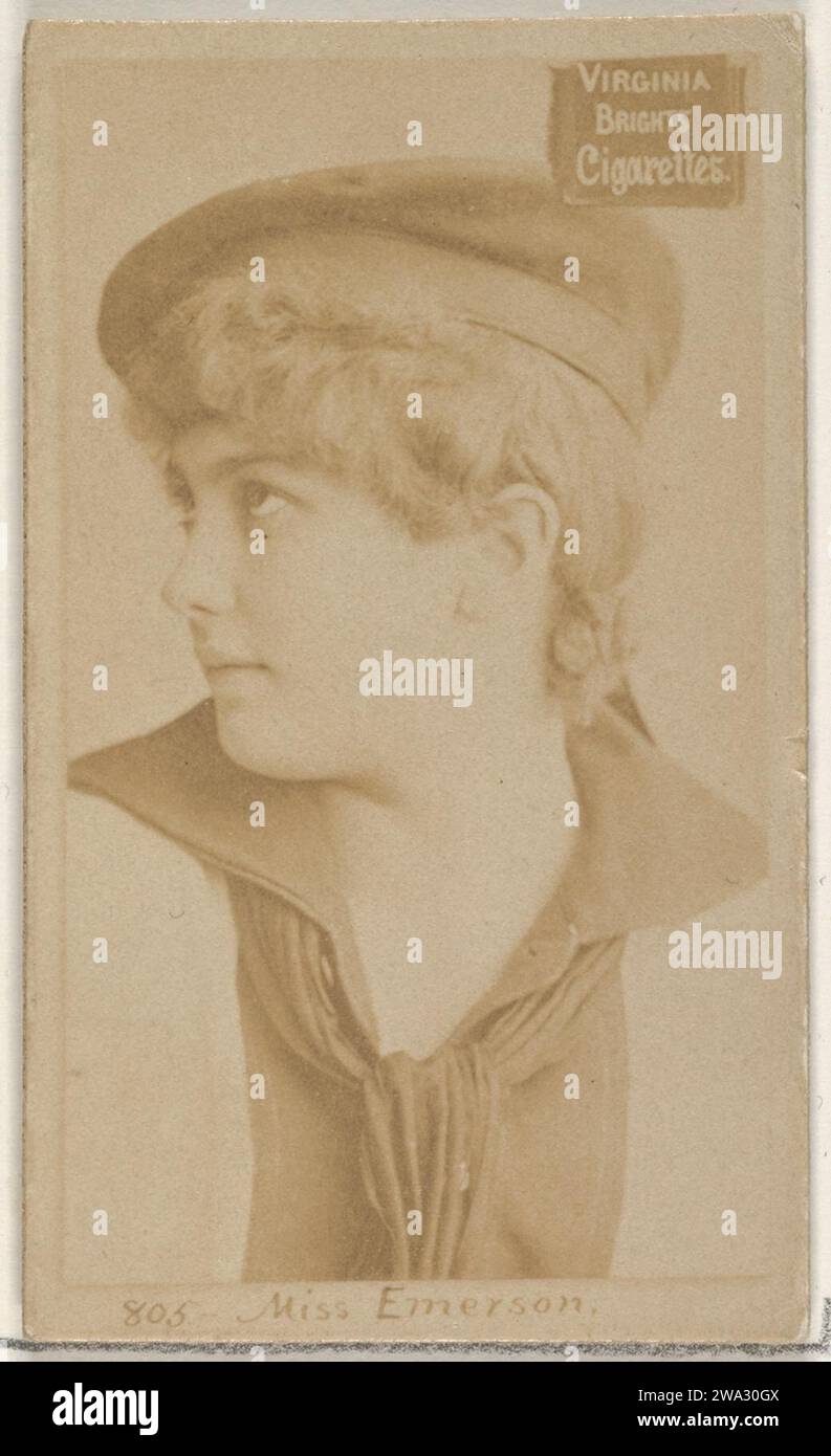Card 805, Miss Emerson, from the Actors and Actresses series (N45, Type ...