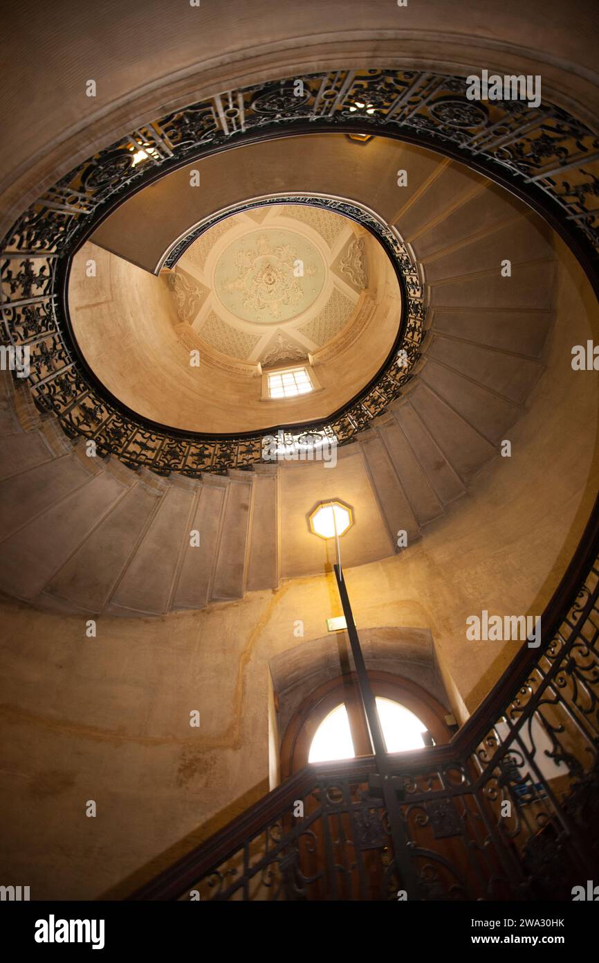 The staircase at the Radcliffe Camera, Oxford University in Oxford ...