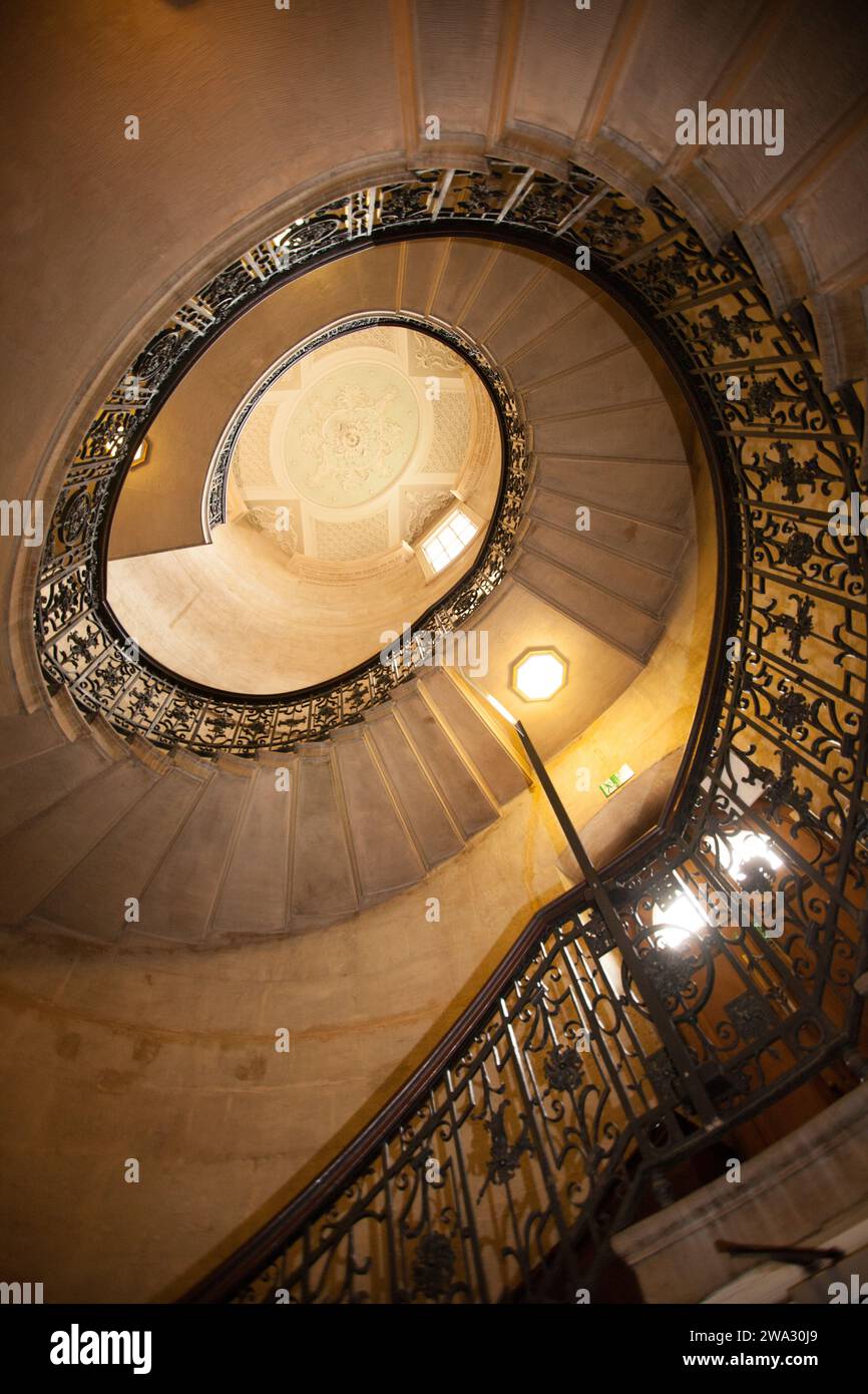 The staircase at the Radcliffe Camera, Oxford University in Oxford ...