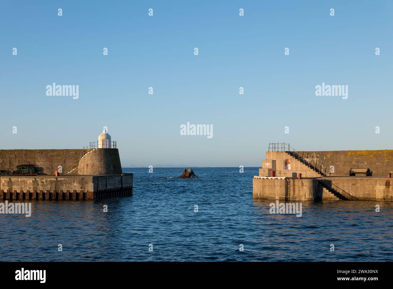 1 January 2024. Findochty, Moray, Scotland. This is the entrance and ...